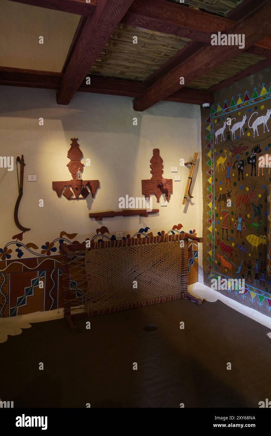 Representative house of the Bhil. Cultural Village - AADIVART - State ...