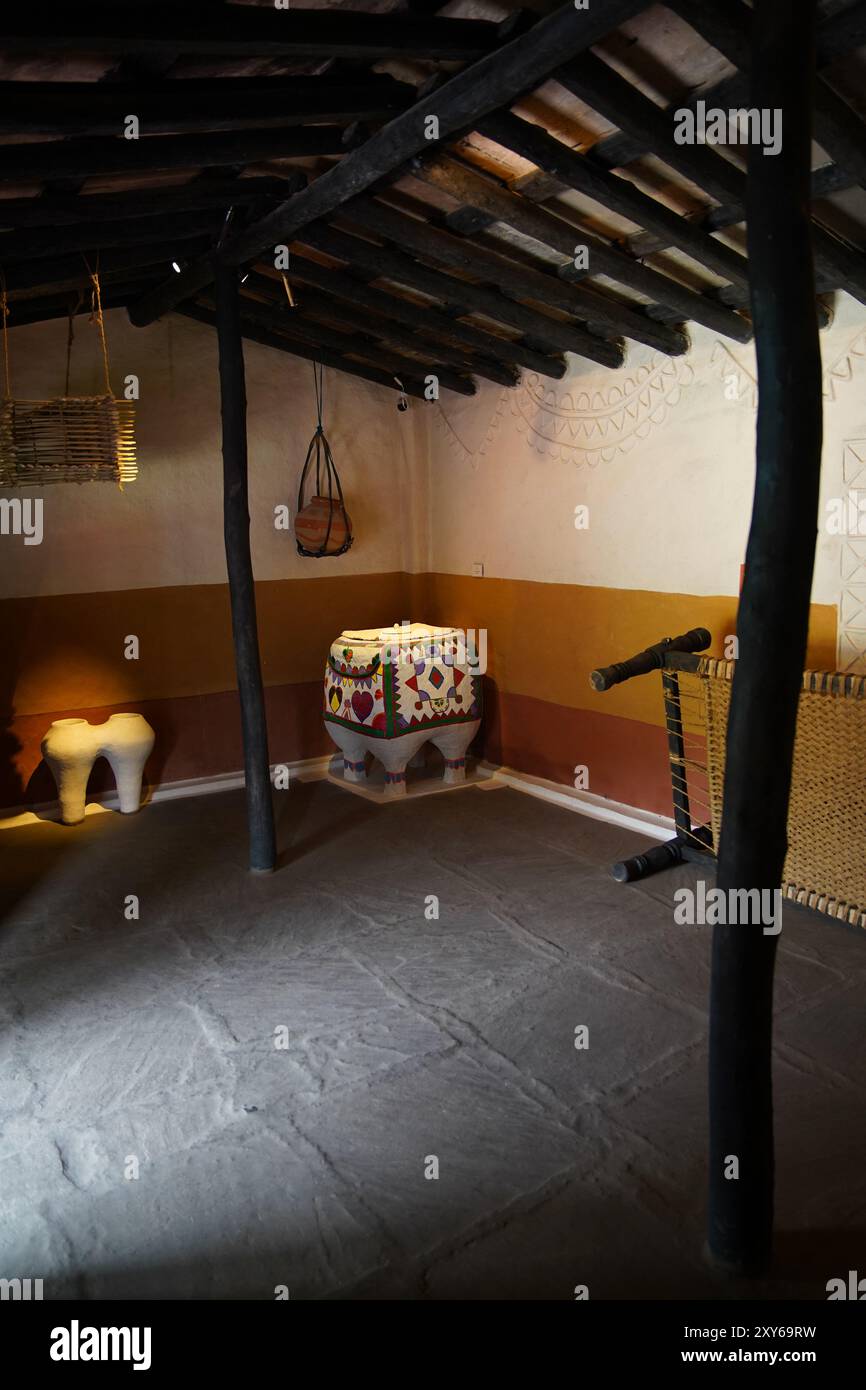 Representative house of the Sahariya. Cultural Village - AADIVART ...