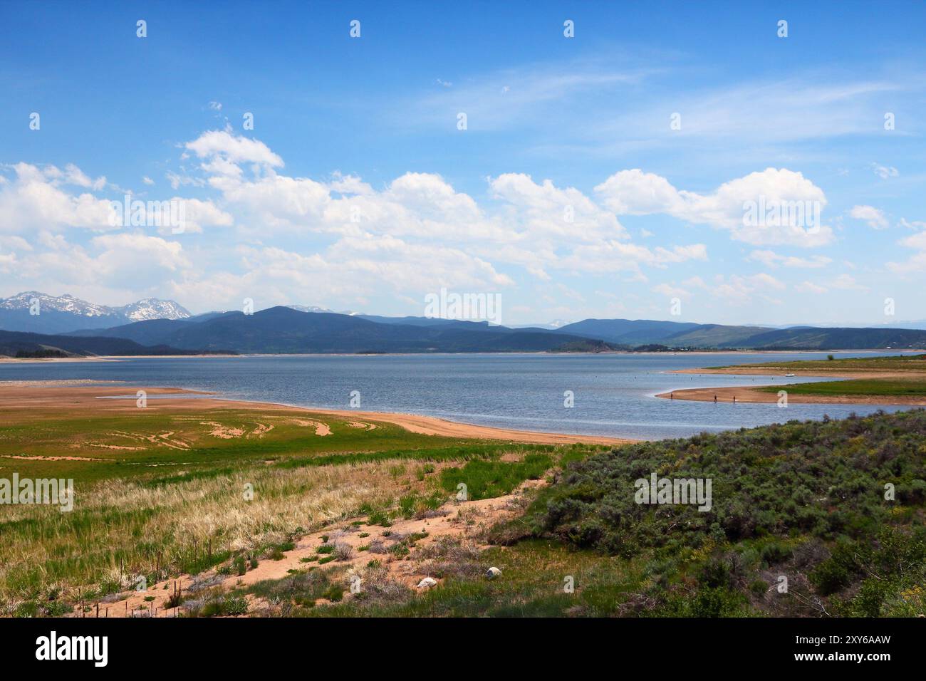 Colorado landscape - Lake Granby view with Rocky Mountains in ...