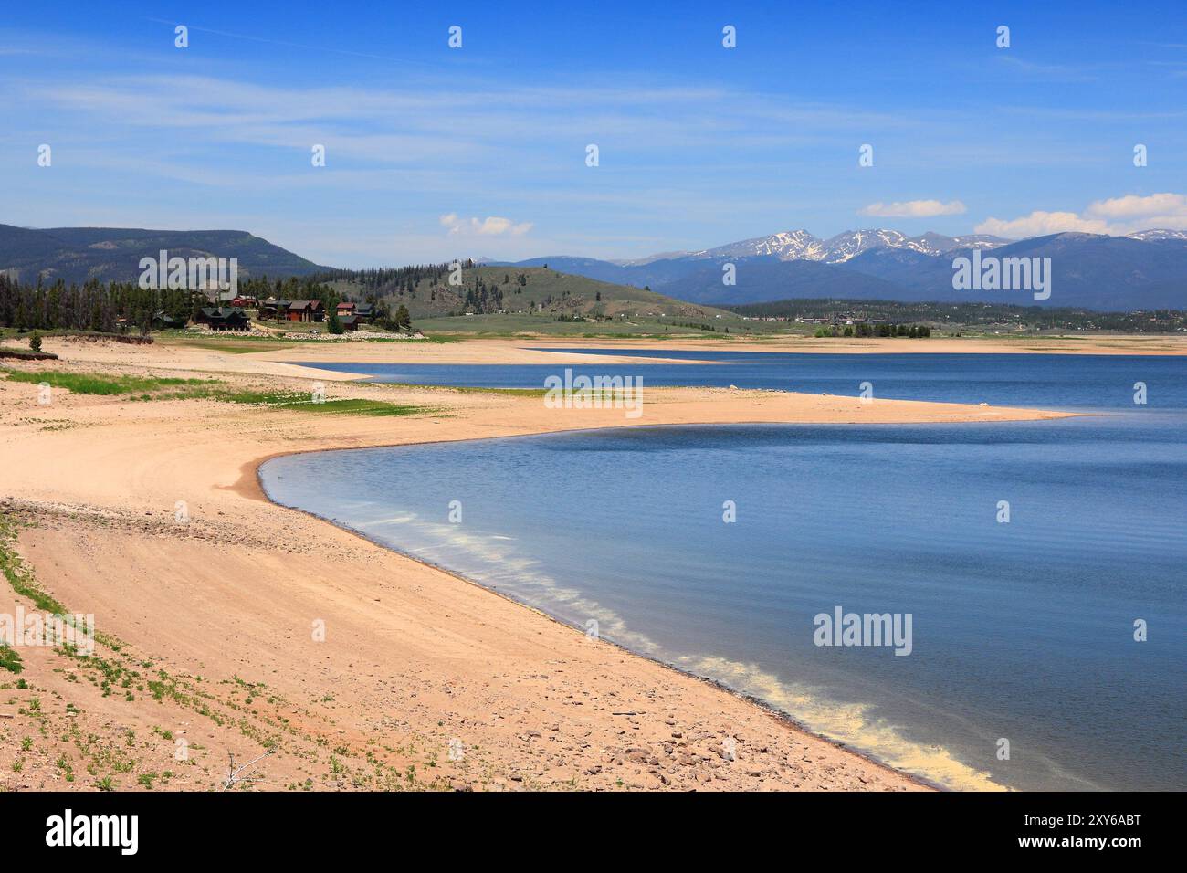 Colorado landscape - Lake Granby view with Rocky Mountains in ...