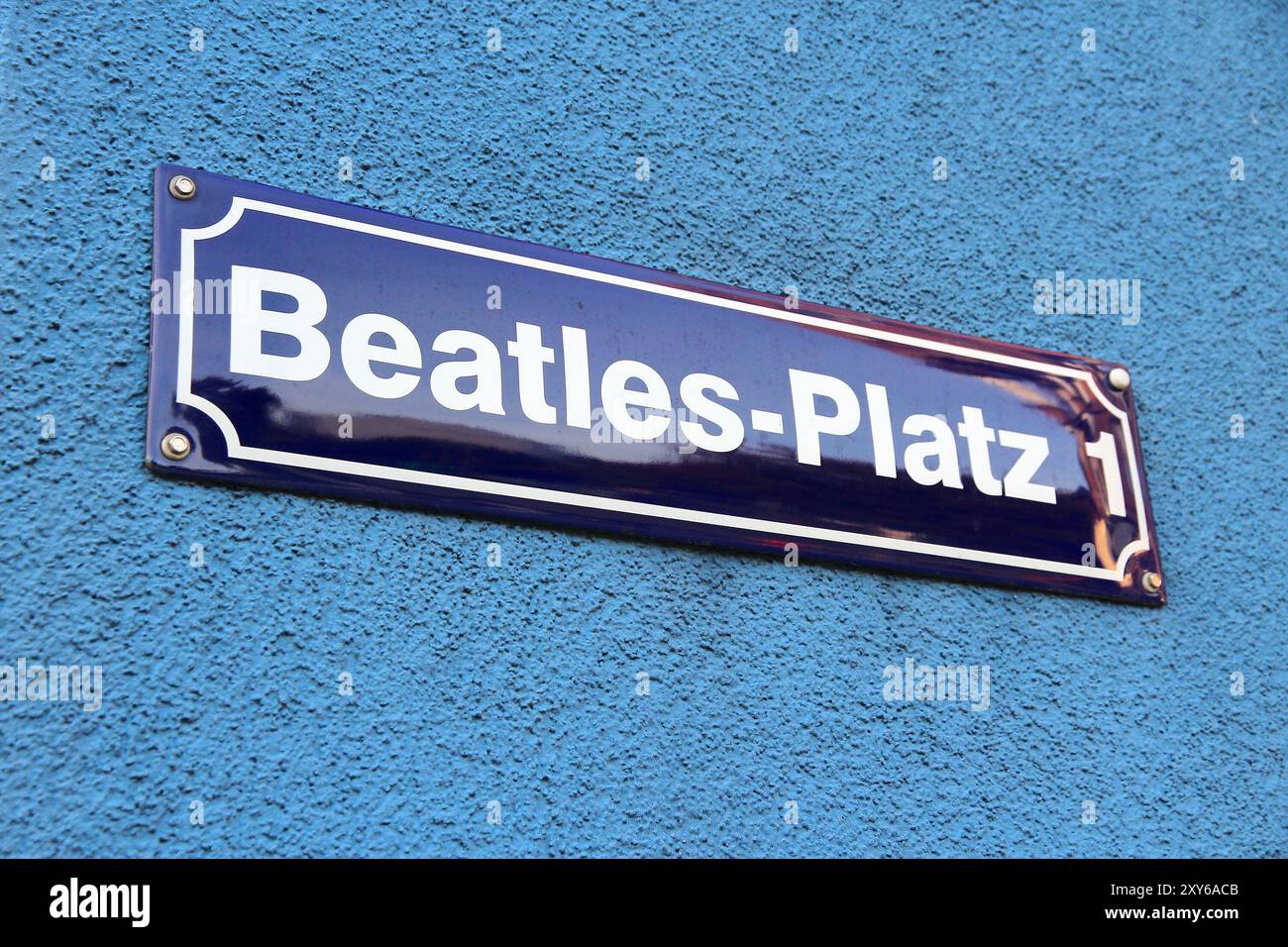 Hamburg, Germany - Beatles Square (Beatles Platz) in St. Pauli district ...