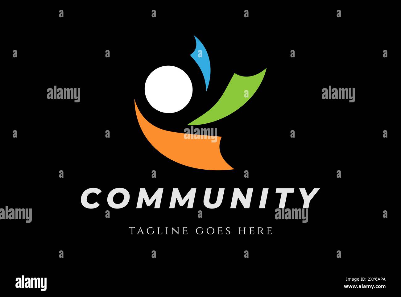 Simple Minimalist Human Star for Community Charity Unity or Foundation ...