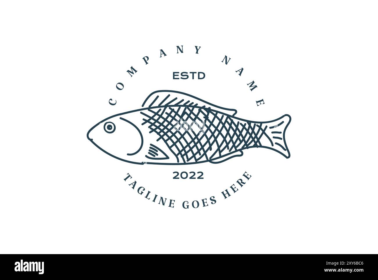 Vintage stamp fishing Stock Vector Images - Alamy