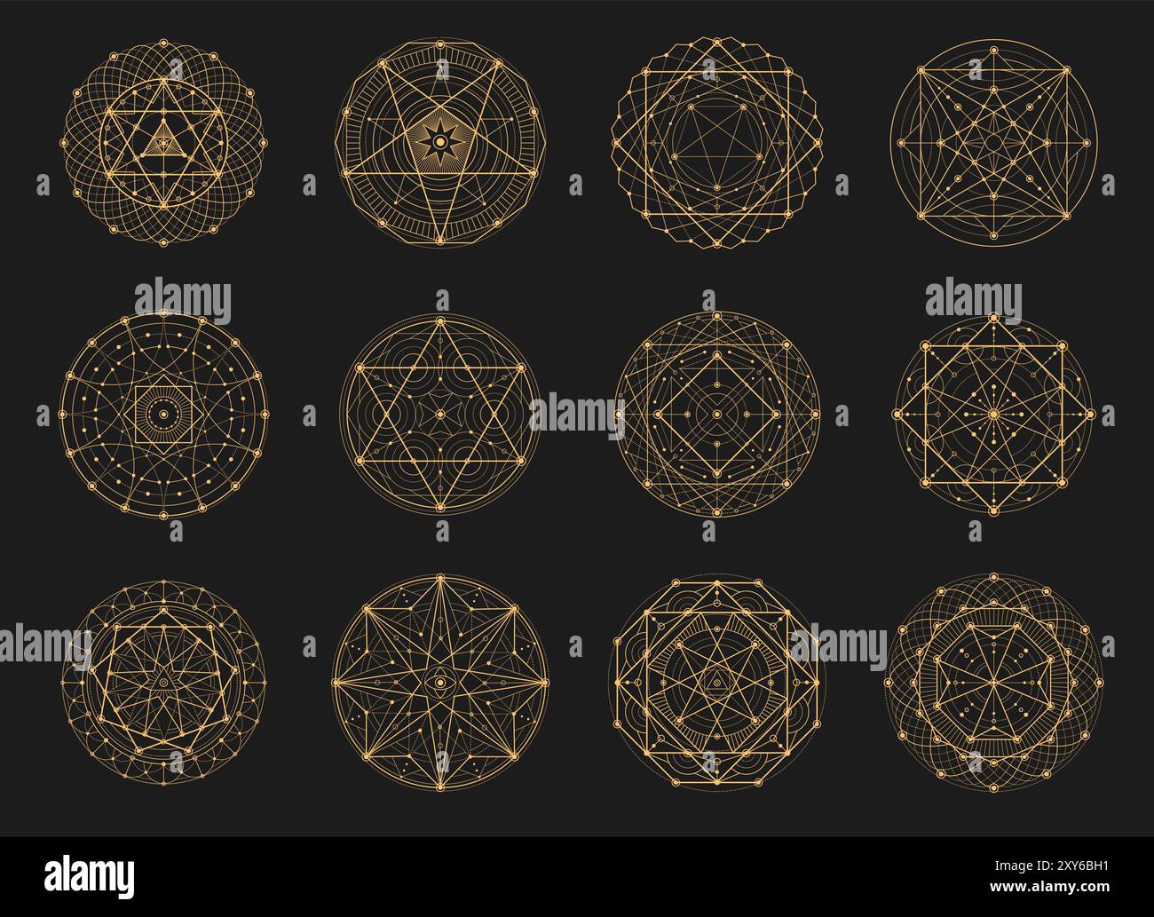 Sacred esoteric geometry signs and symbols of occult and mystery ...