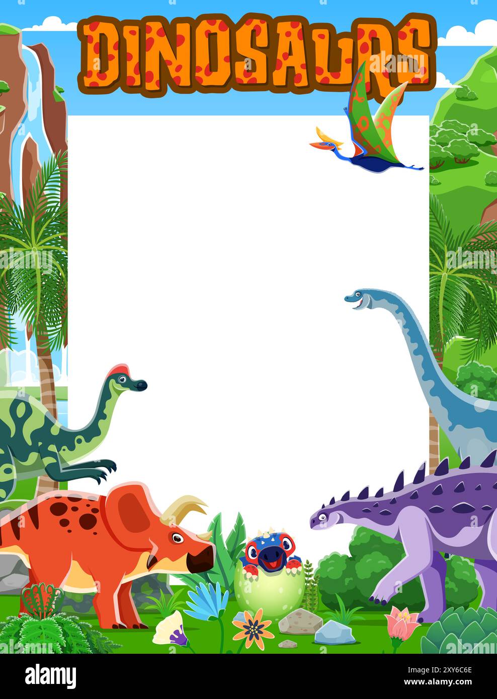 Note pad worksheet with prehistoric dinosaurs and Jurassic dino lizards ...