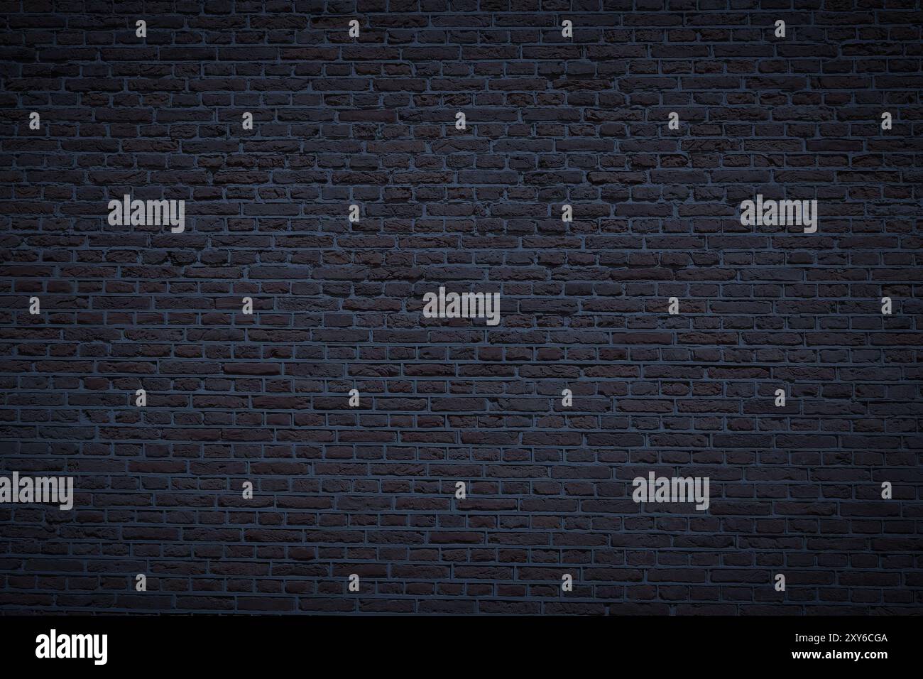 Night brick wall texture. Dark navy blue retro brickwall background for ...