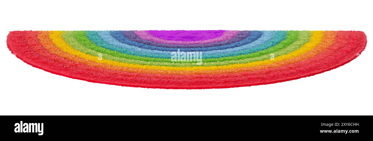 Colorful, vibrant, rainbow carpet with a detailed texture, perfect for ...