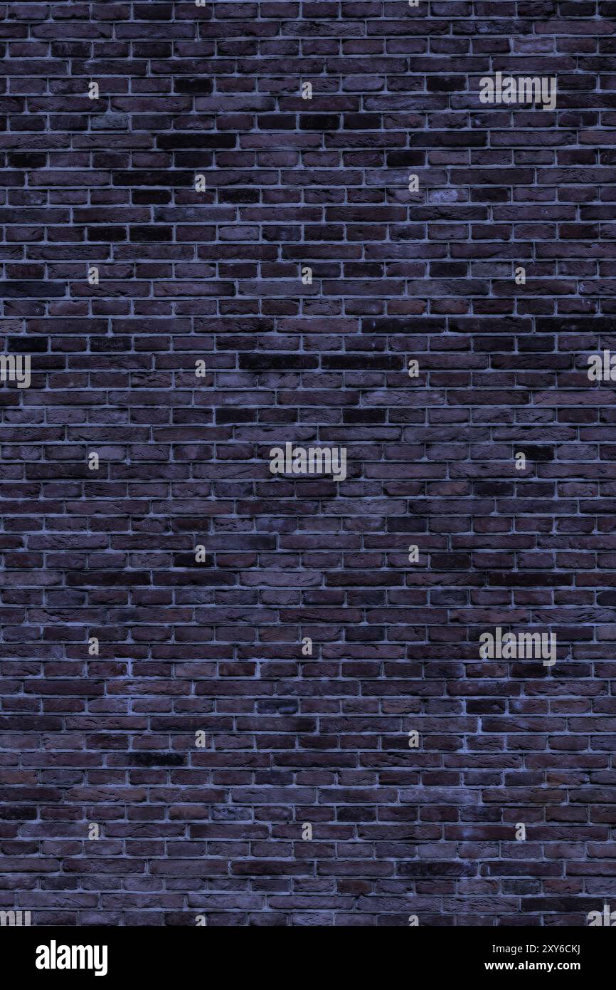 Night brick wall texture. Dark navy blue retro brickwall background for ...