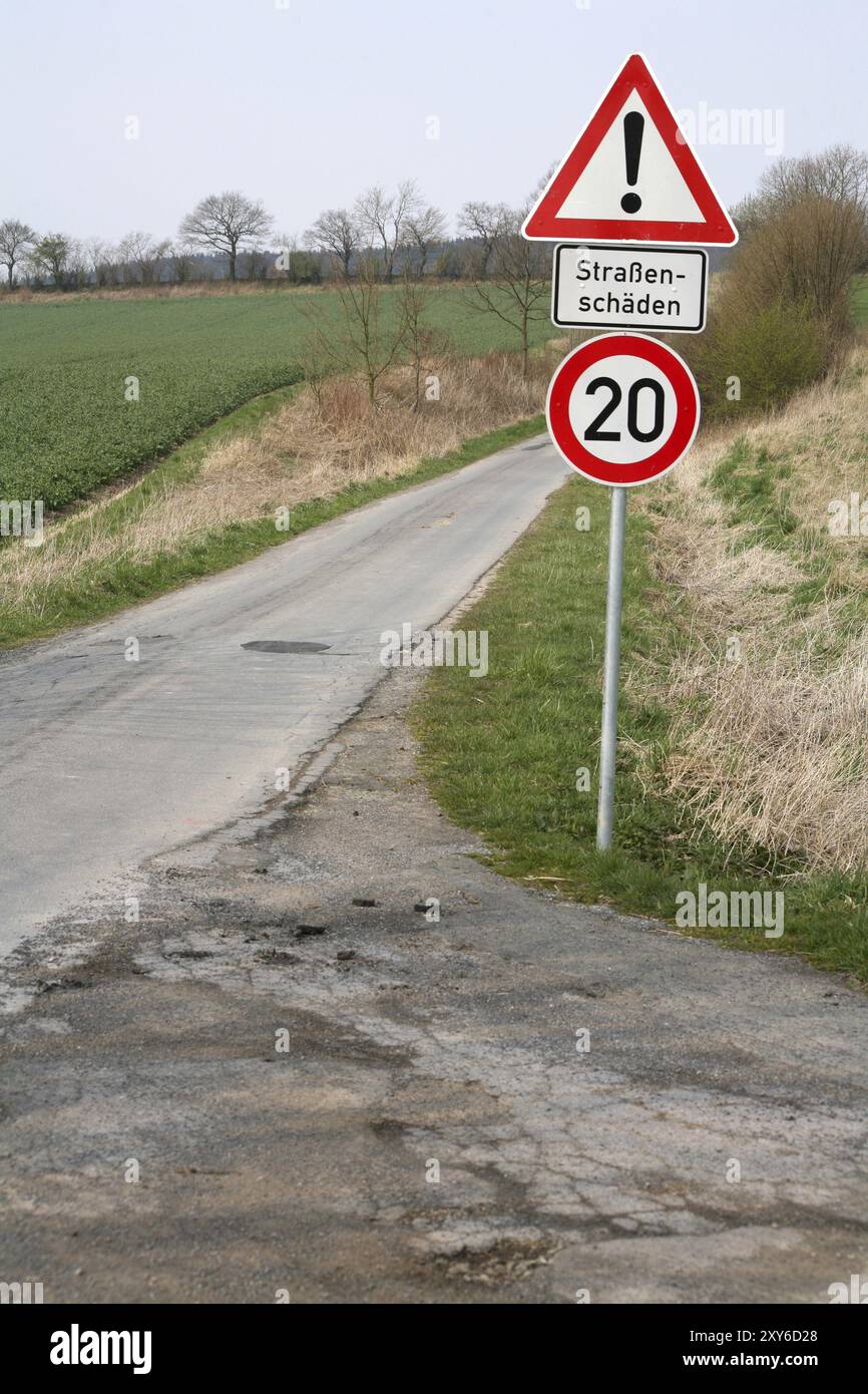Signposts along a bad route Stock Photo - Alamy