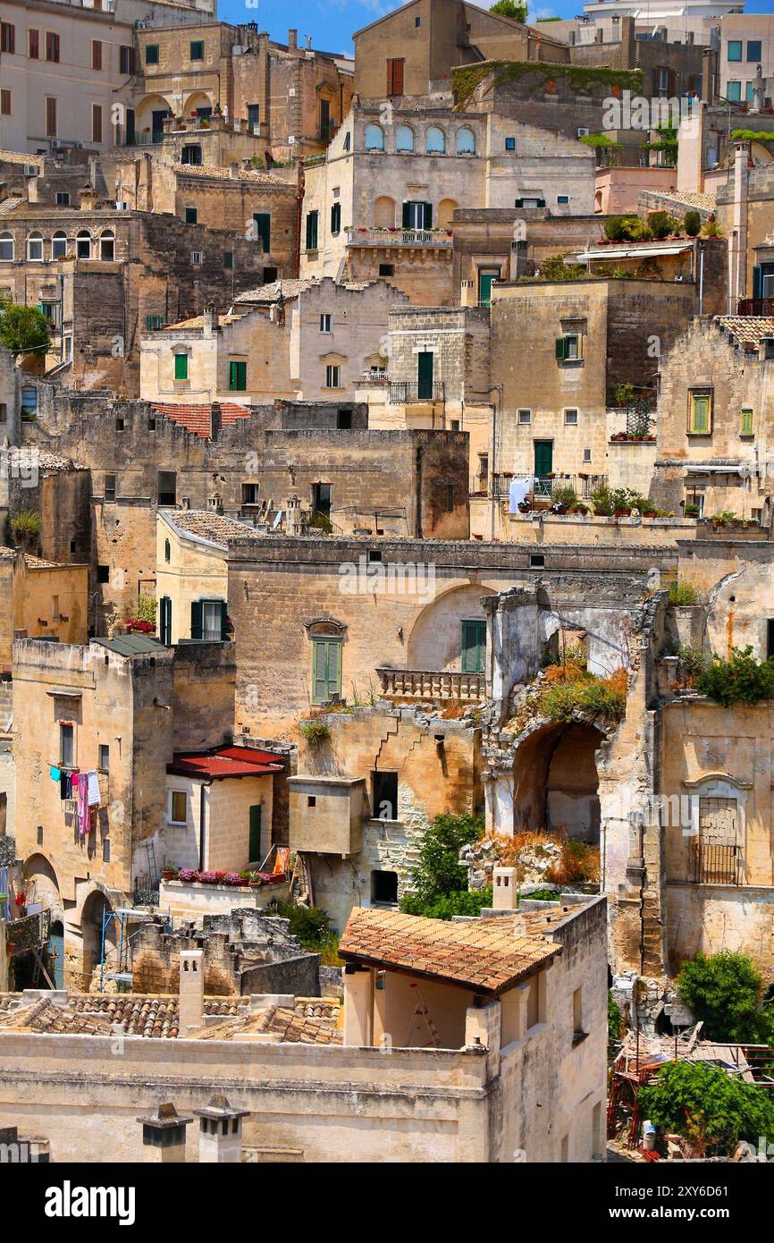 Matera town, Italy - Sassi districts. Ancient town in Basilicata region ...