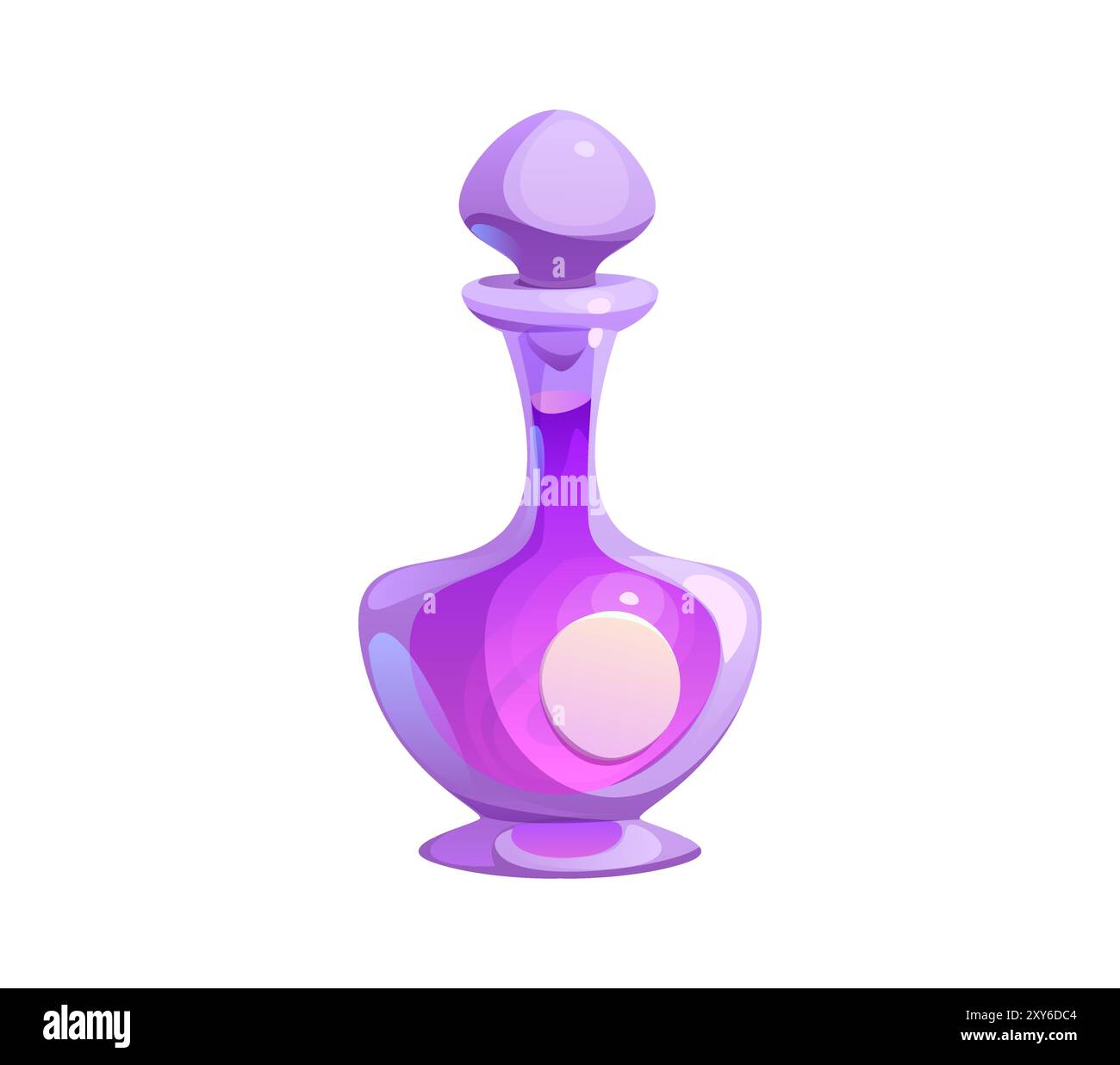 Glass flask with lavender flowers cosmetics and oil. Isolated vector ...
