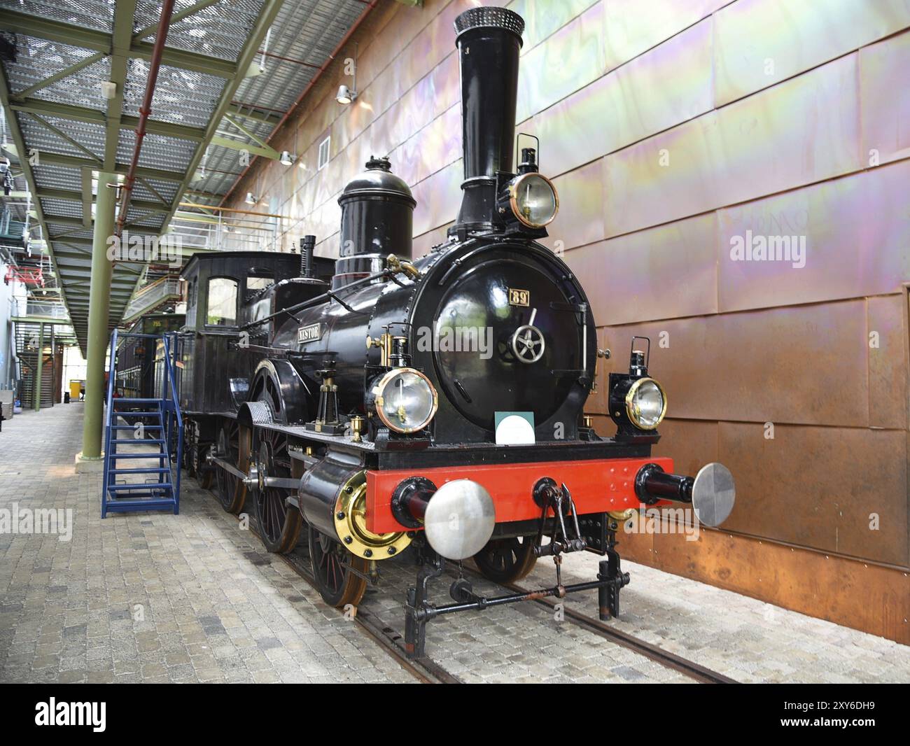 Utrecht, Netherlands. May 2023. Old steam locomotives at the Railway ...