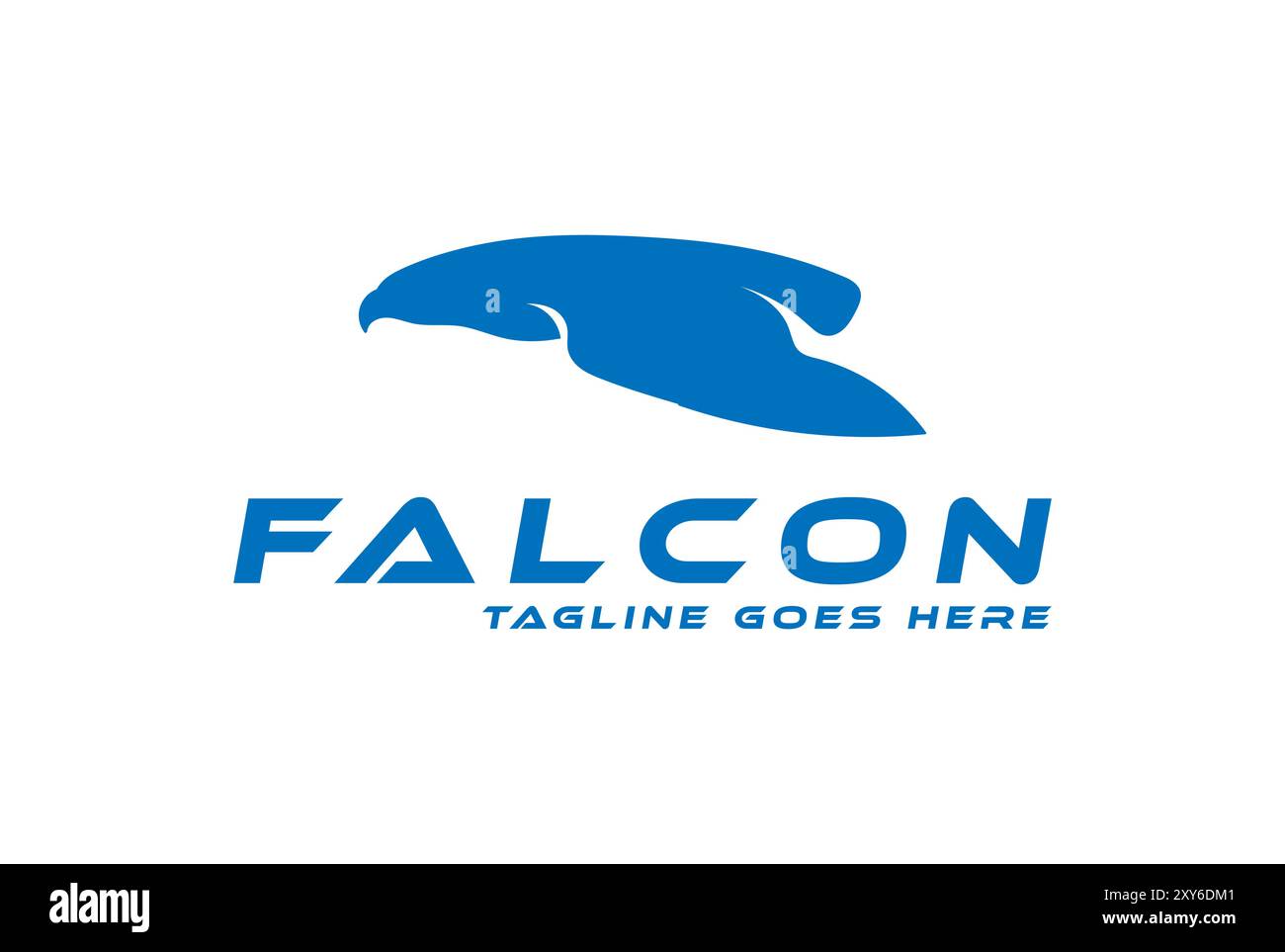 Fast Speed Flying Eagle Hawk Falcon Logo Design Vector Stock Vector ...