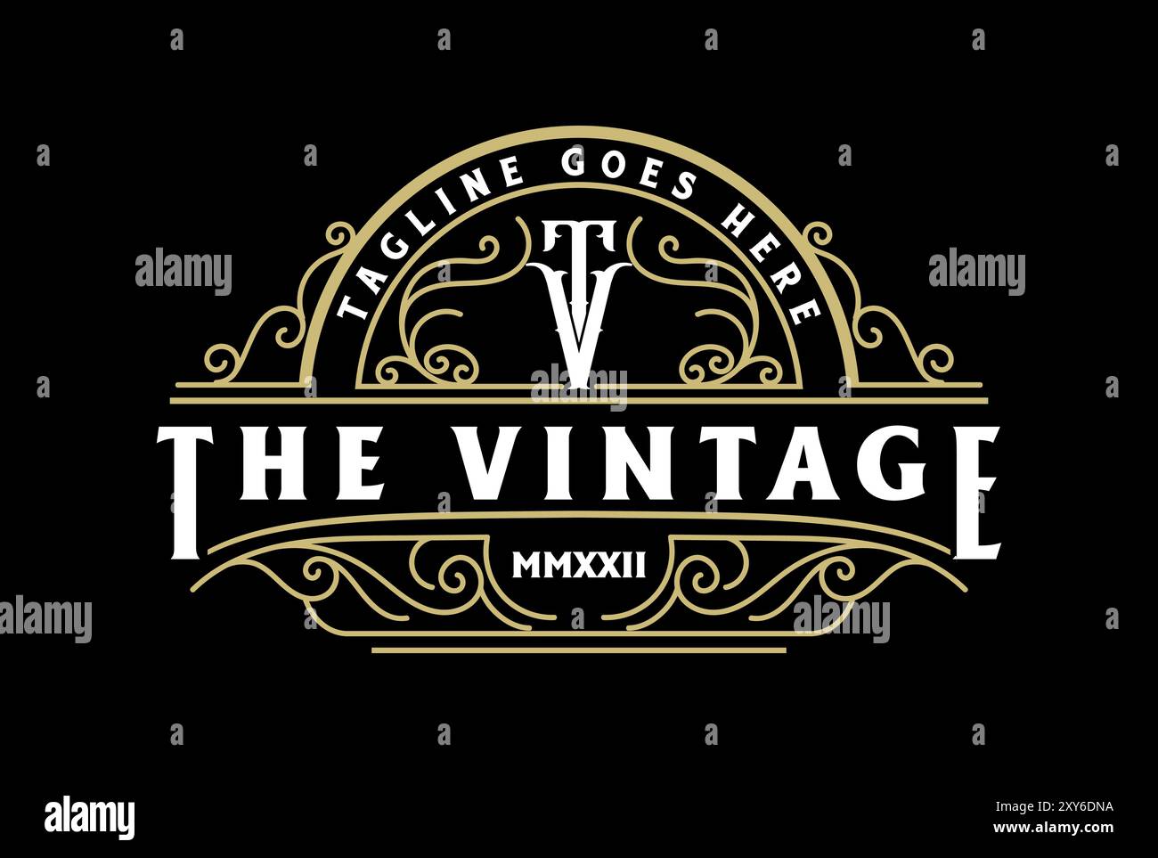 Vintage Retro Steampunk Badge Emblem Label Stamp Logo Design Vector ...