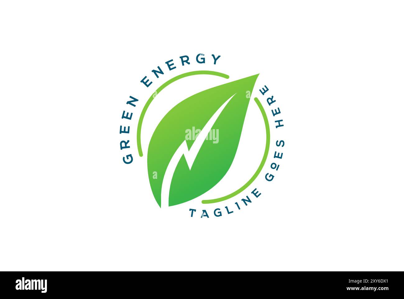 Simple Minimalist Green Leaf Tree with Electric Light for Bio Renewable ...