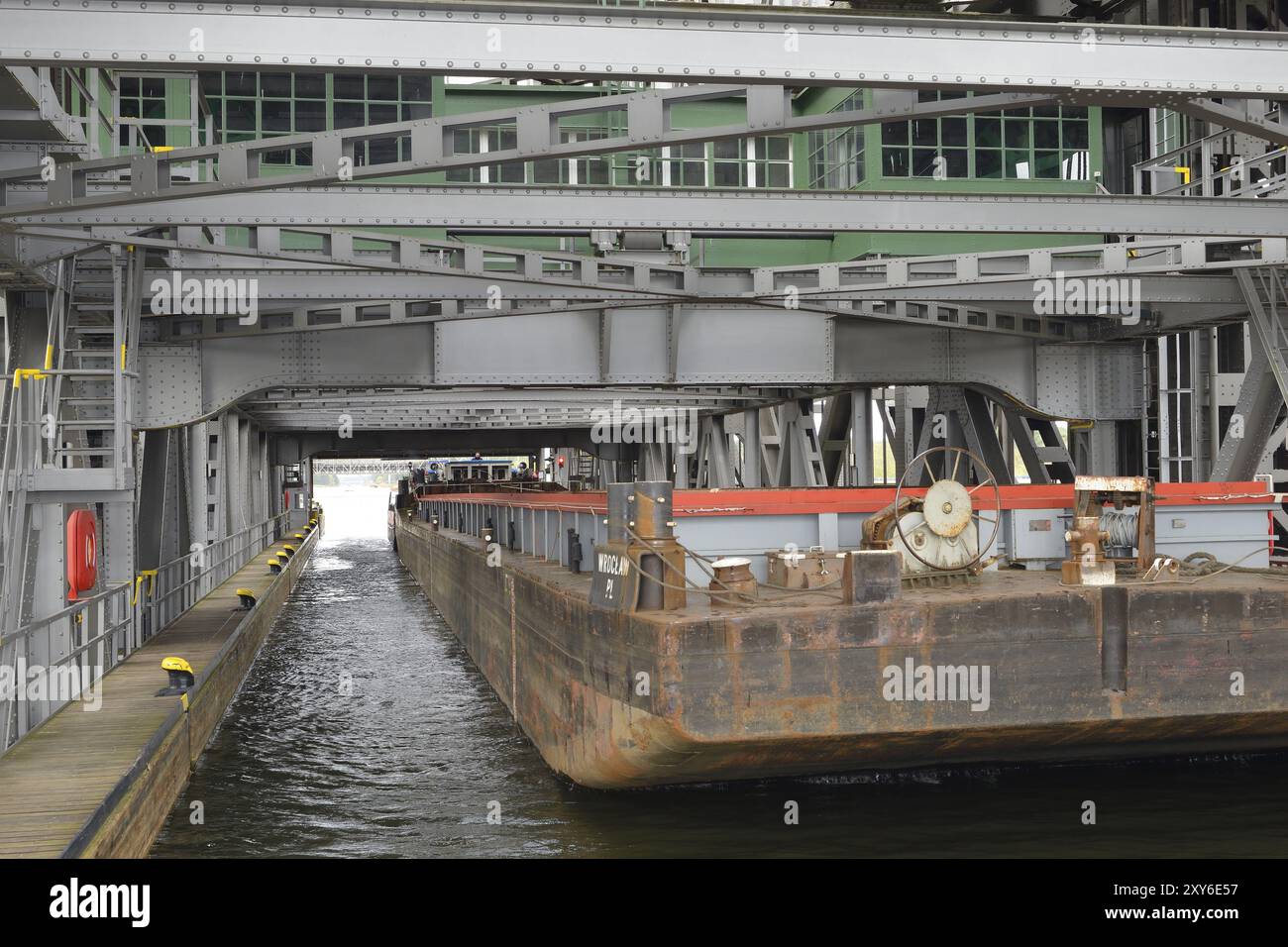 Niederfinow boat lift in Brandenburg. The Niederfinow Boat Lift in ...