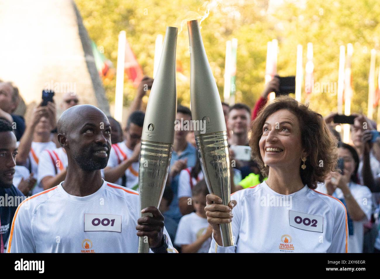 Paris, France. 28th Aug, 2024. Paralympic medalist athlete, Clavel ...
