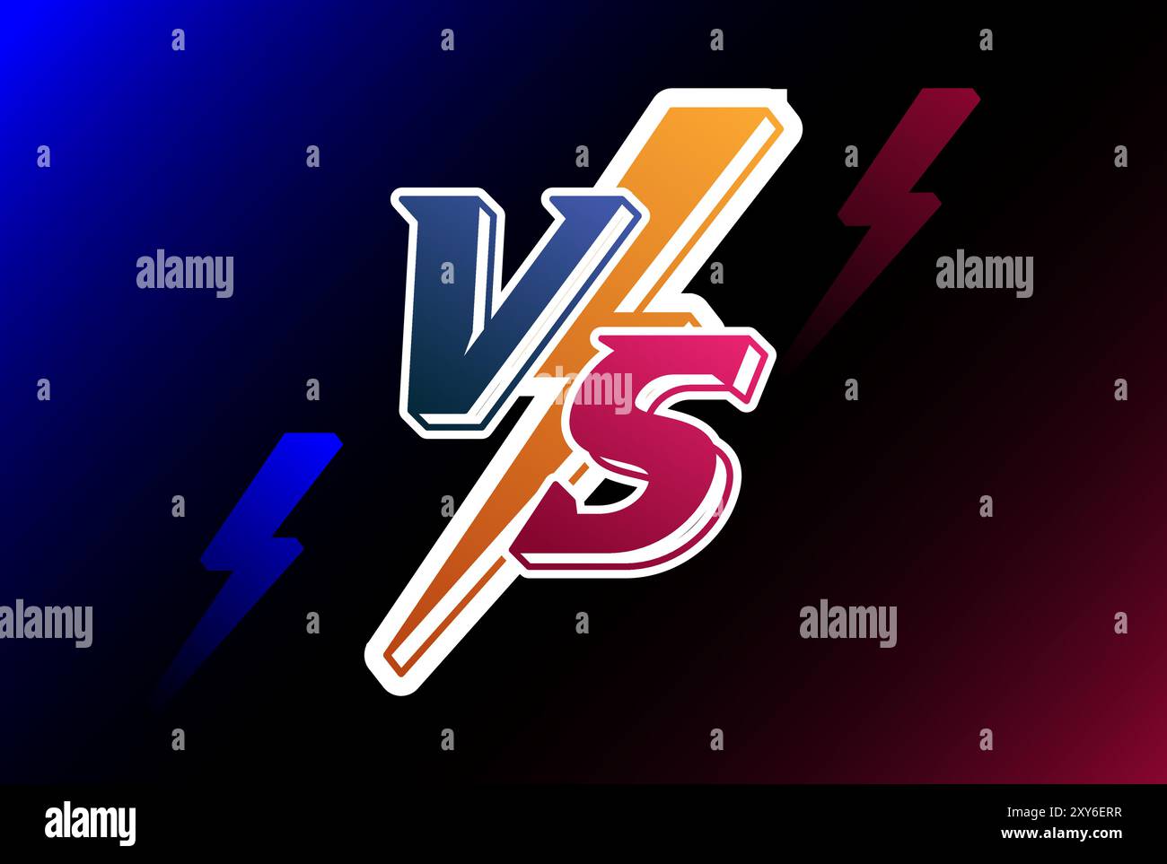 VS Text Type Font for Match Game Battle Sport Logo Design Vector Stock ...