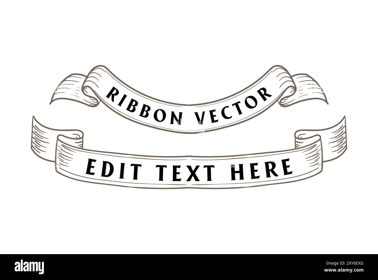 Vintage Retro Old Classic Ribbon Ornament Vector Illustration Stock ...