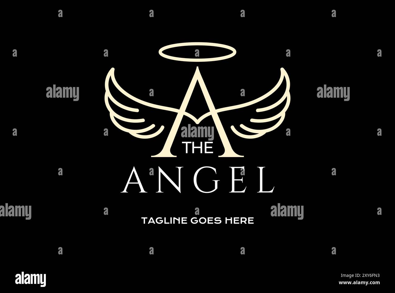 Golden Initial Letter A with Wings for Angel Logo Design Vector Stock Vector Image & Art - Alamy
