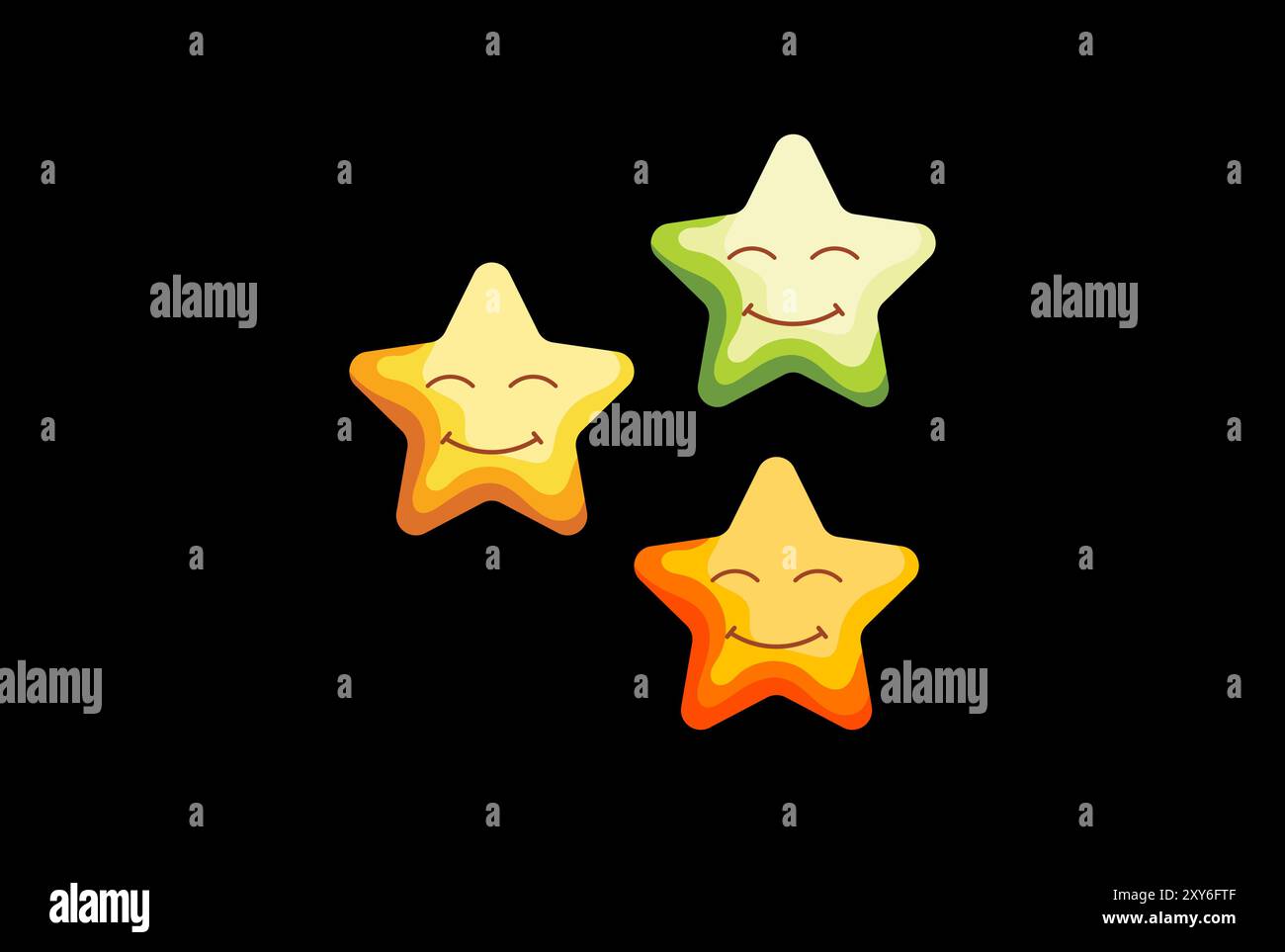 Cute Funny Little Night Smile Star for Kids Toys Illustration Vector ...