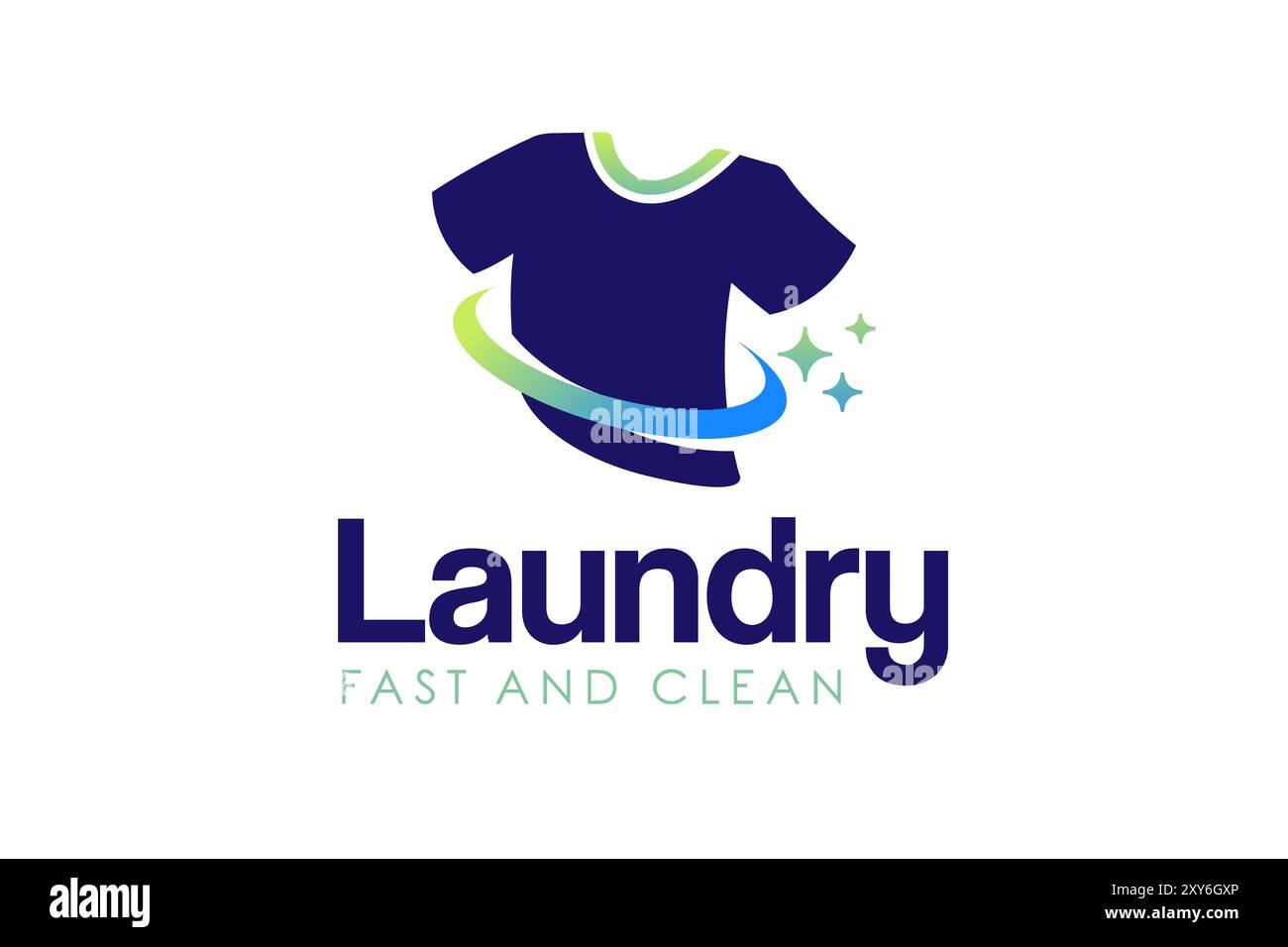 Laundry logo design template. Fast and clean laundry service logo Stock ...