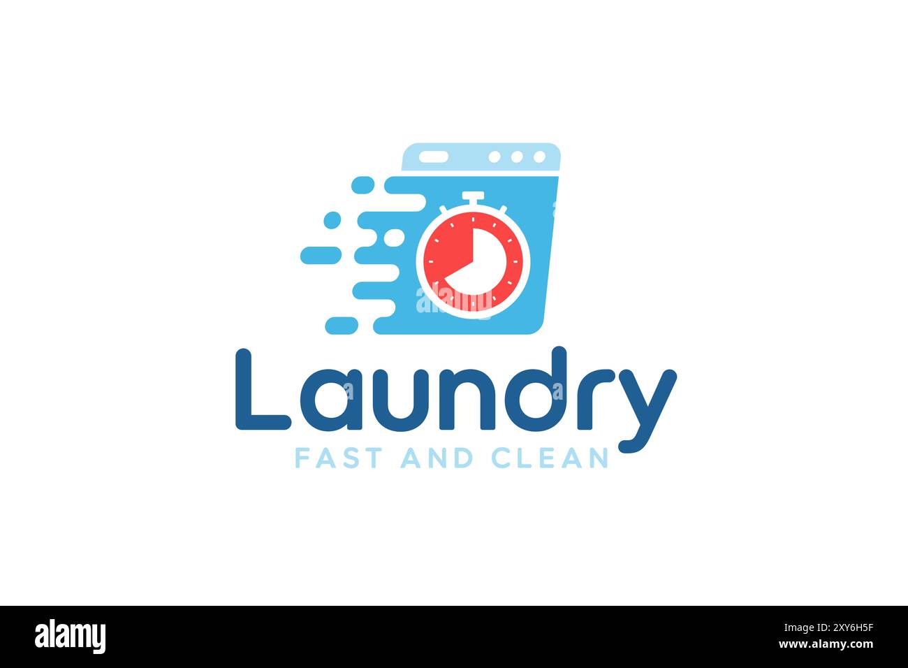 Express laundry logo design template. Washing machine with fast effect ...