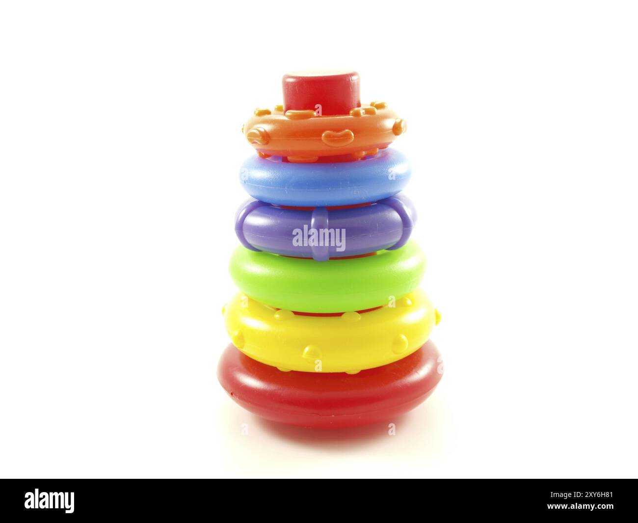 Colorful plastic pyramid toy isolated on white background Stock Photo ...