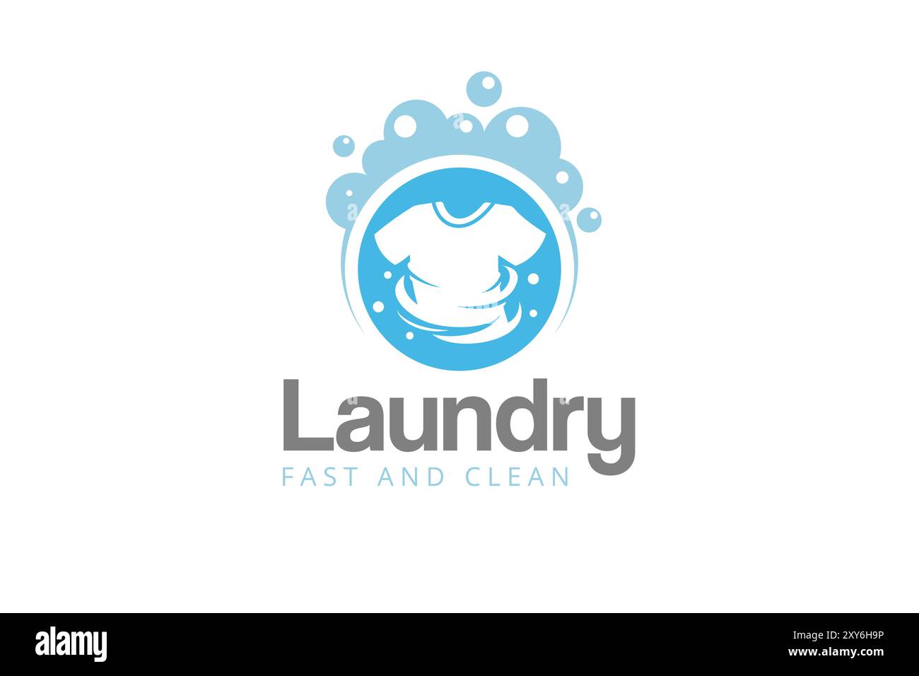Laundry logo design template. Fast and clean laundry service logo Stock ...