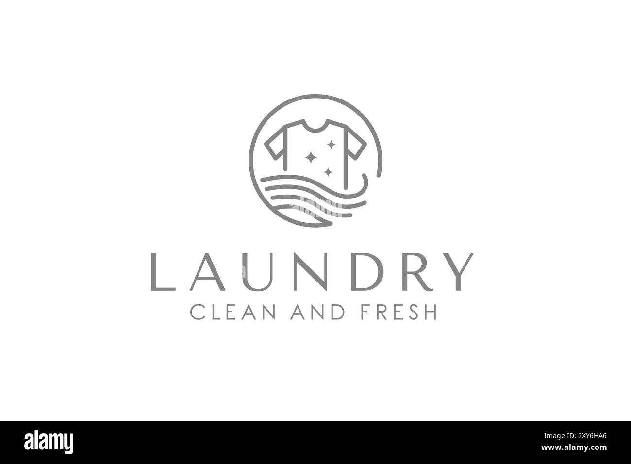 Creative simple laundry logo design template. Clothes, water, and ...