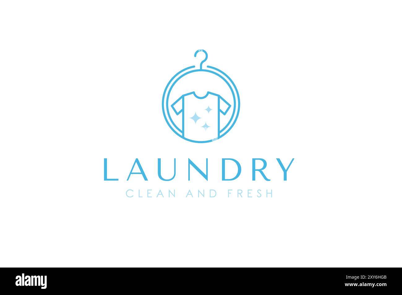 Simple laundry logo design. Combination of clothes, washing machine ...