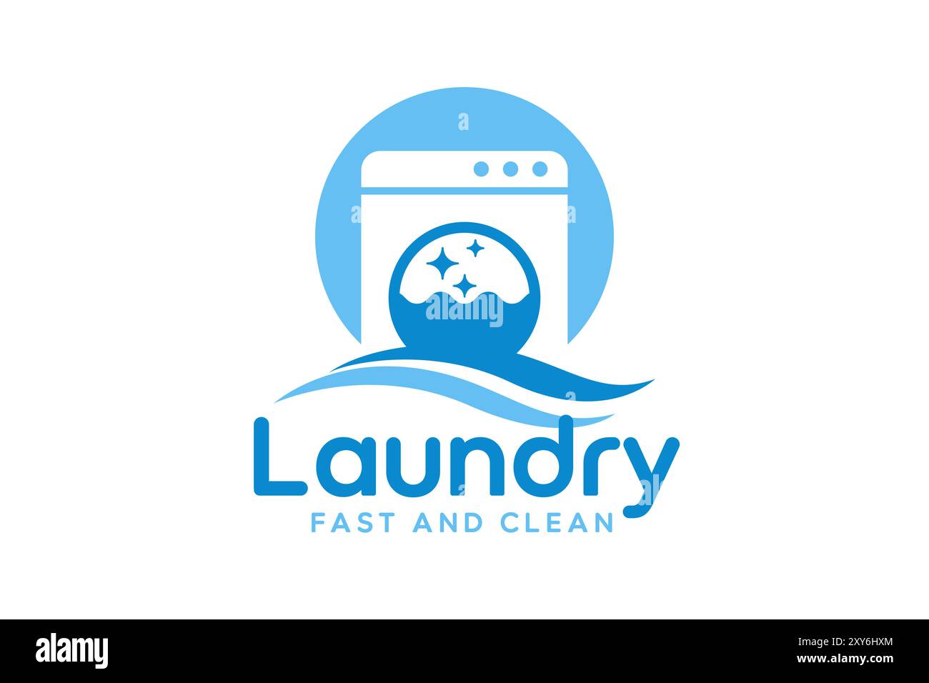 Laundry logo design template. Washing machine icon for laundry service ...