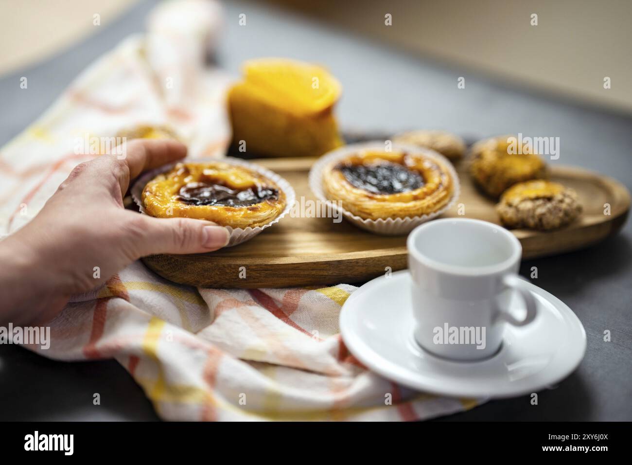 Traditional Portuguese sweets with main focus on famous Pastel de Nata ...