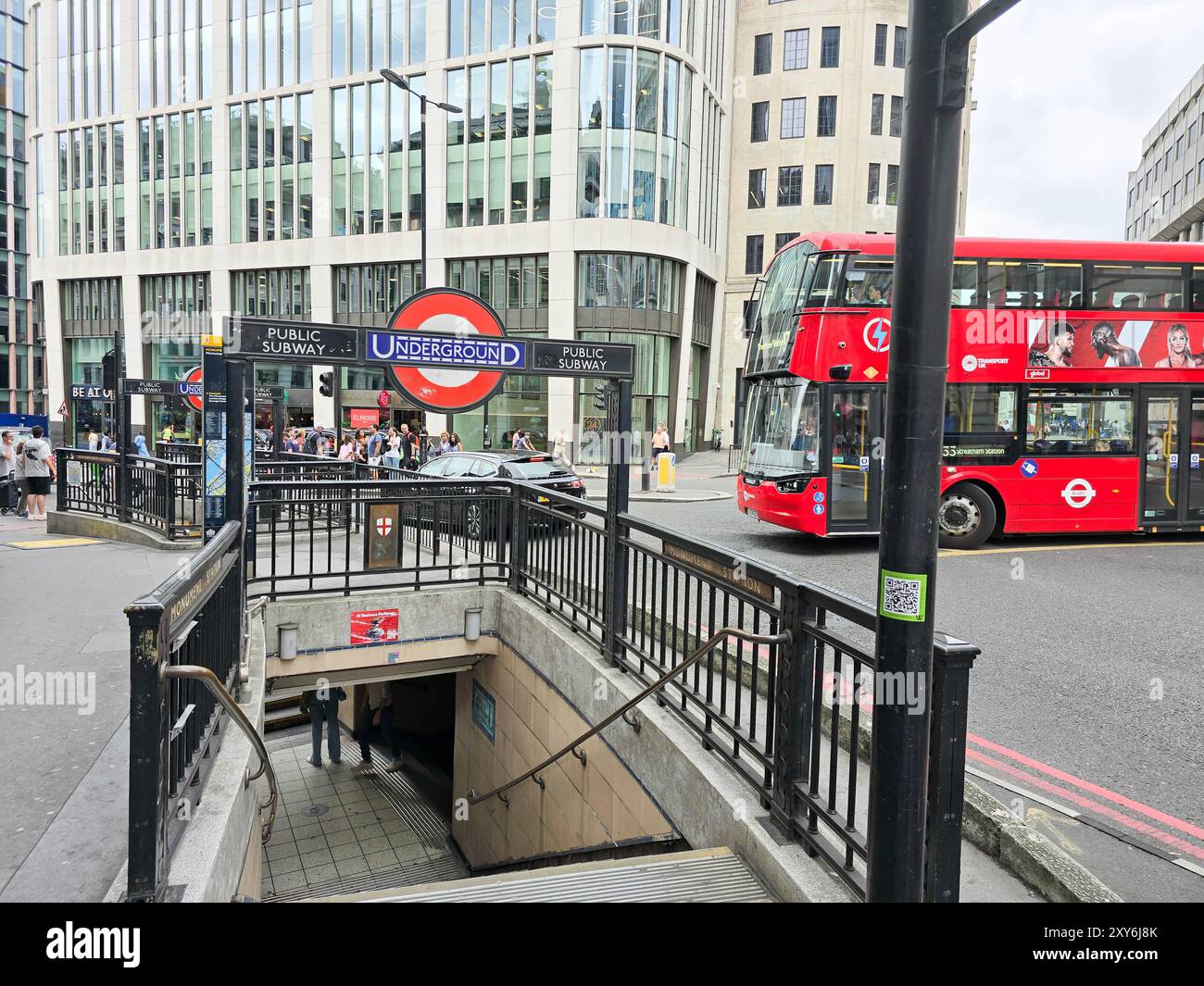 Entrance to Bank underground station in London, UK Stock Photo - Alamy