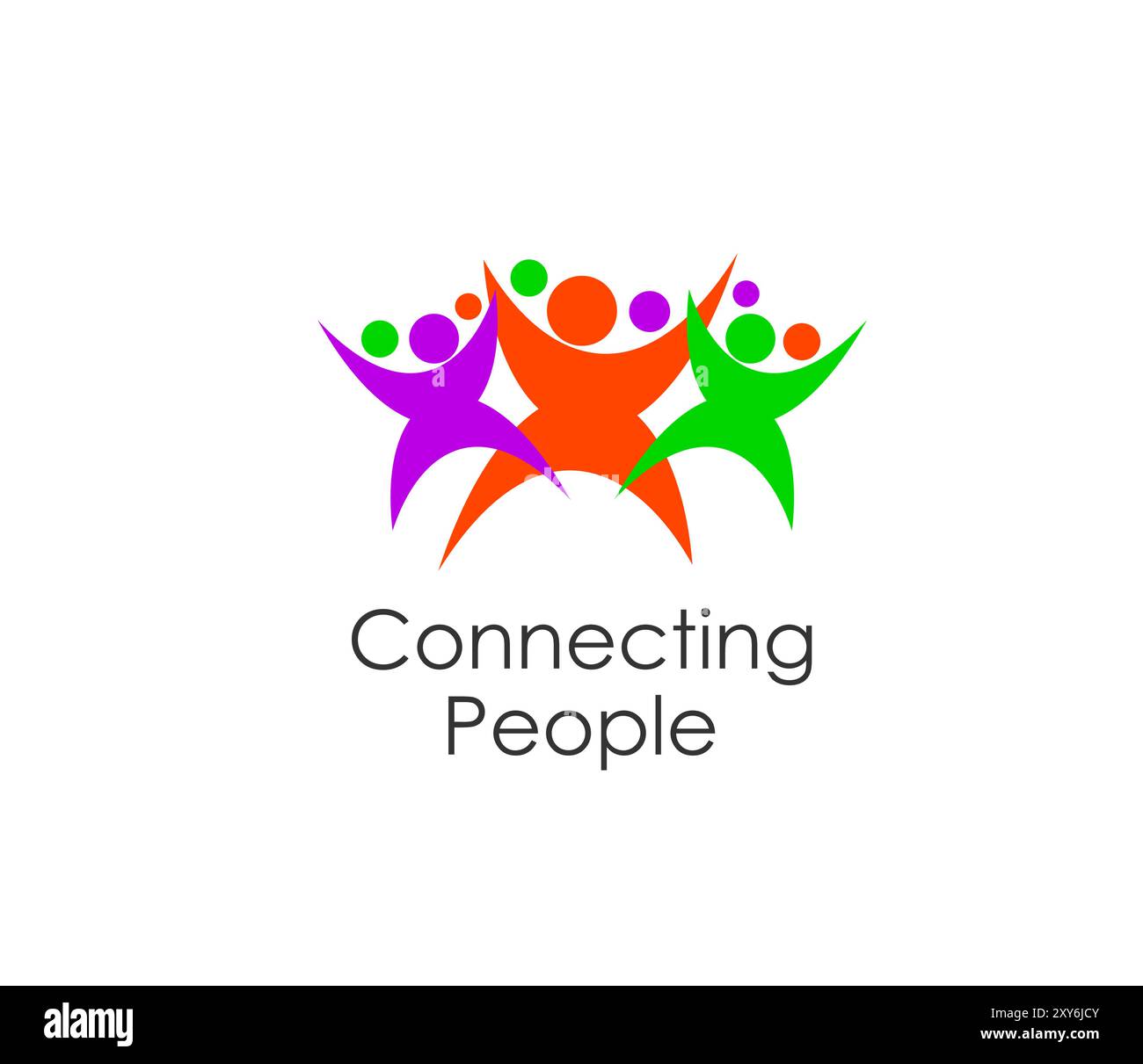 Community people connect together icon, teamwork or family union vector ...