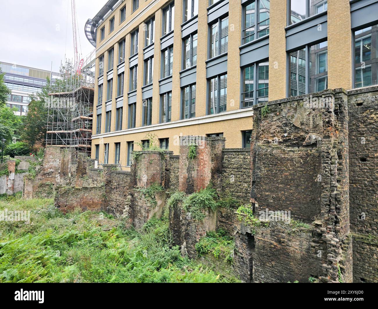 Noble Street Garden which contains remains of London Wall and medieval ...