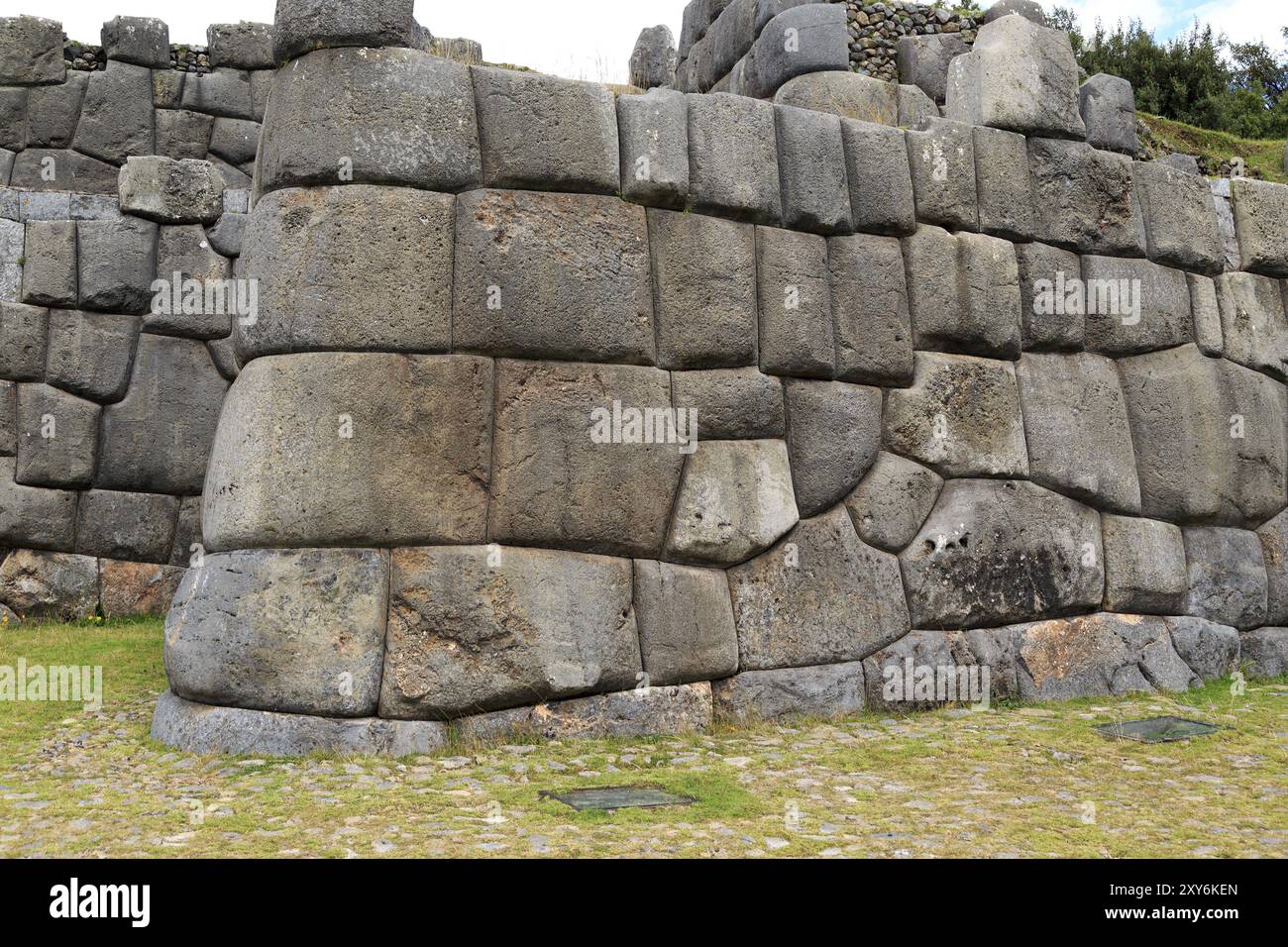 Seamless Inca wall in the Inca fortress Sacsayhuaman in Cusco Peru ...