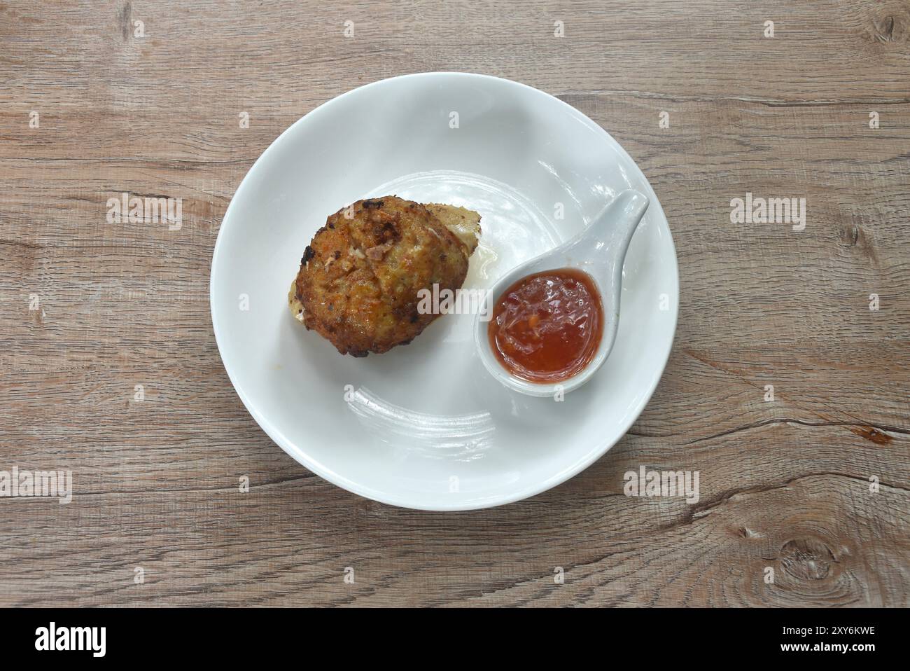 deep fried mashed crab meat and pork stuffing in shell Chinese food on ...