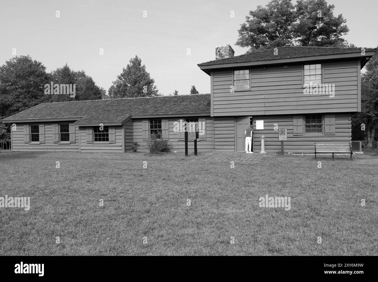 Stock photo showing Caucasian female tourist walking entering museum ...