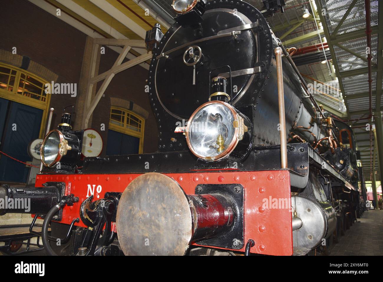Utrecht, Netherlands. May 2023. Old steam locomotives at the Railway ...