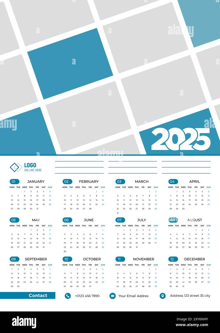 2025 calendar planner corporate Stock Vector Images - Alamy
