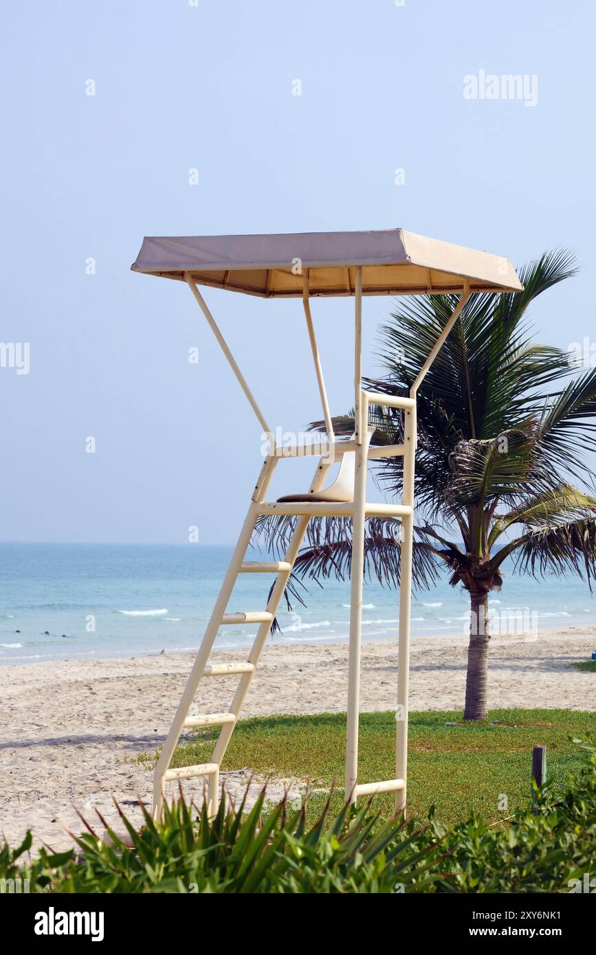 Meta lifeguard post on the sea beach Stock Photo - Alamy