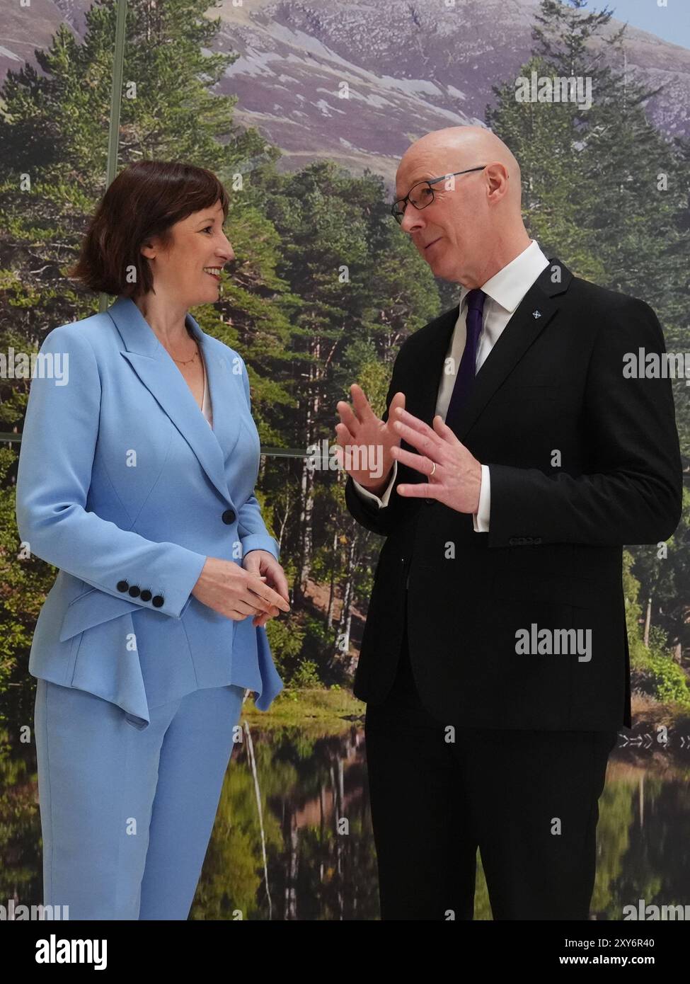 Scottish First Minister John Swinney and Chancellor of the Exchequer ...