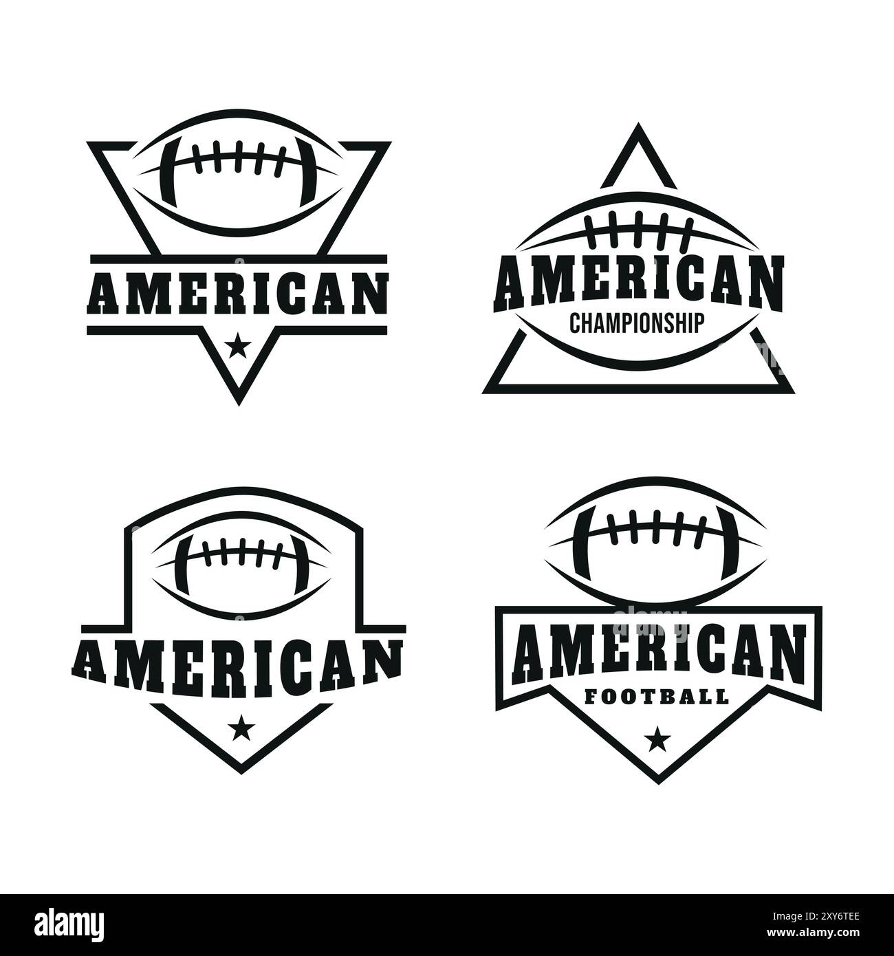 Classic vintage Retro Set Design, with American football elements ...