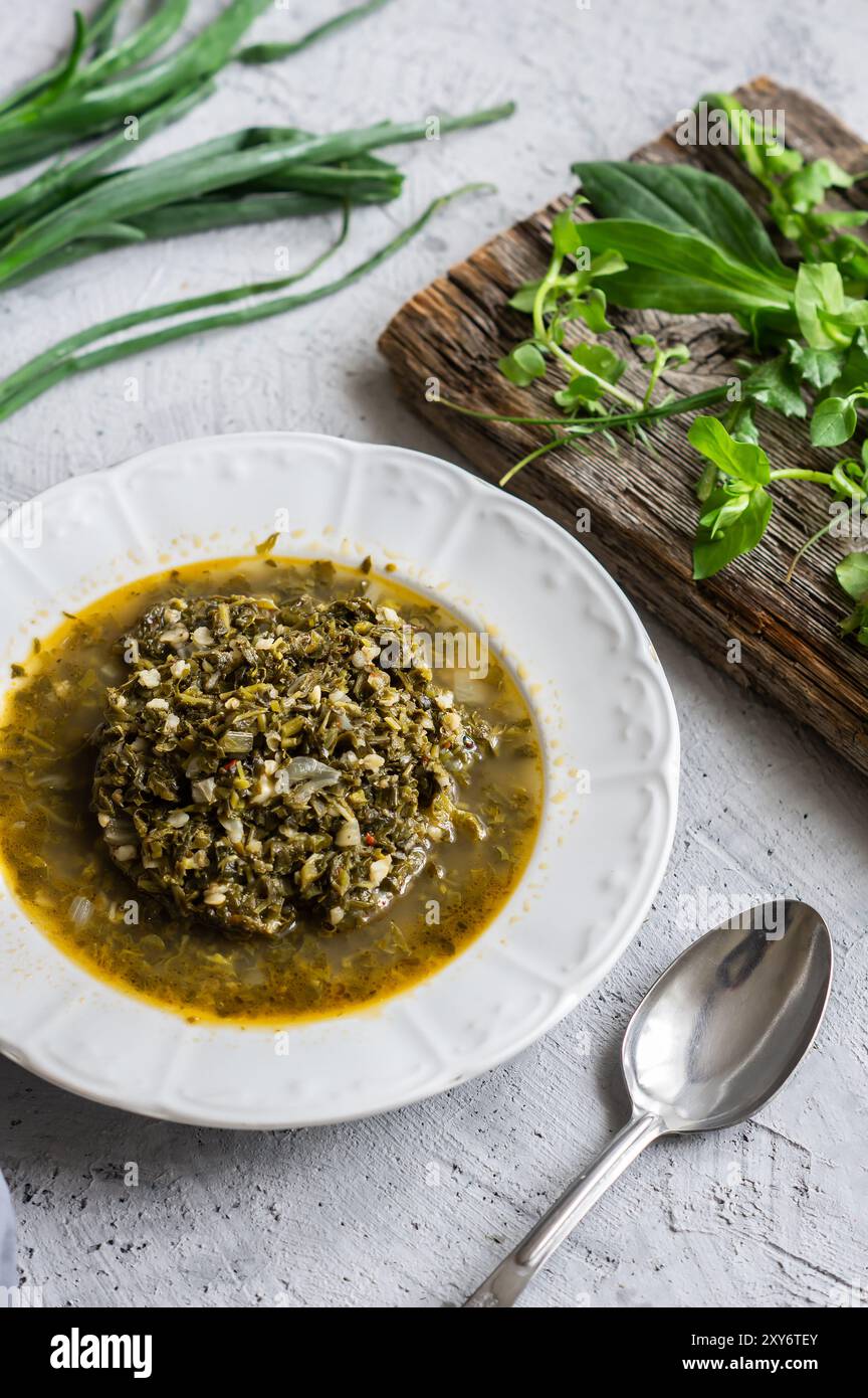 Green medicinal plants meal, traditional turkish healthy food pancar ...