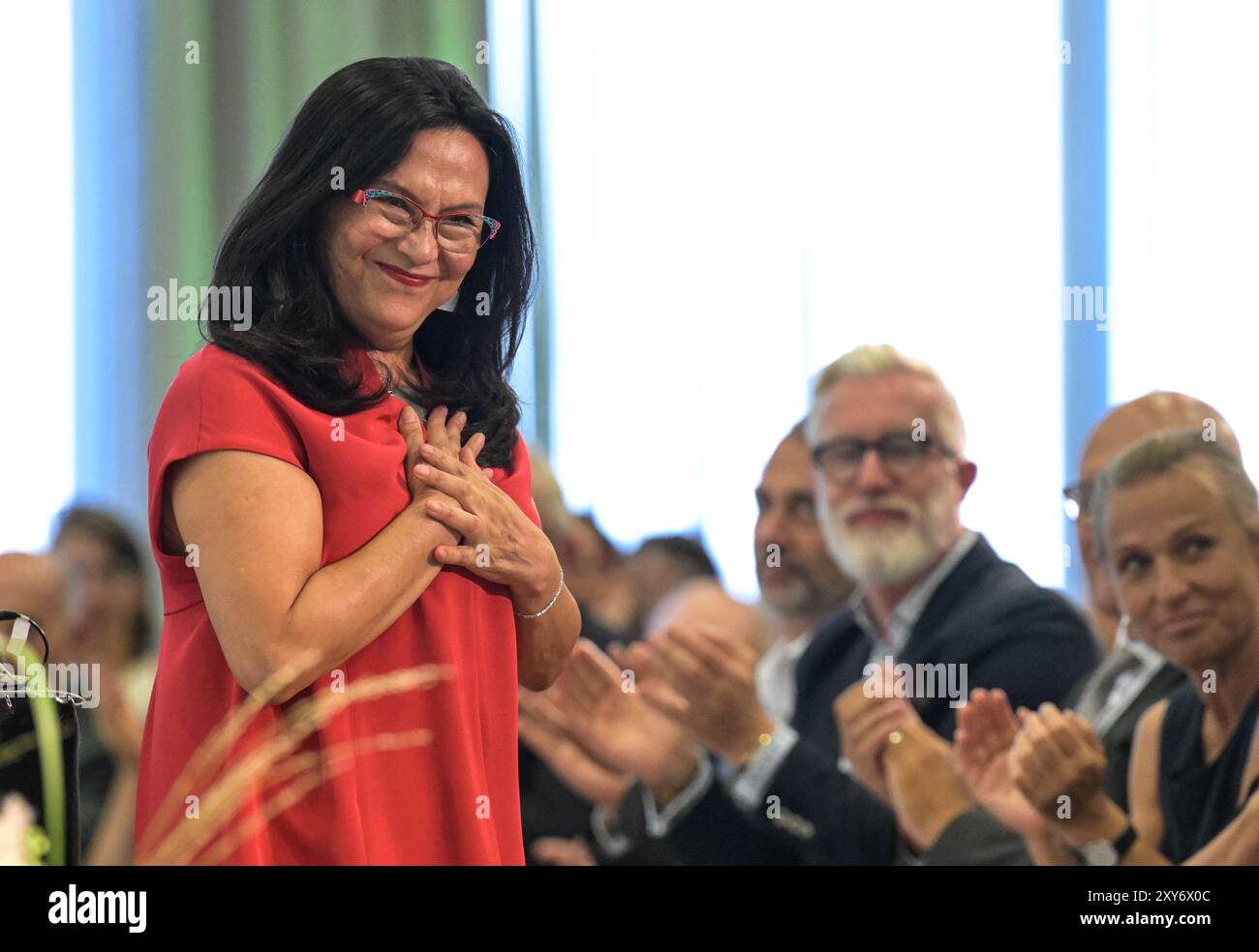 Weimar, Germany. 28th Aug, 2024. Award winner Carmen Romero Quero ...