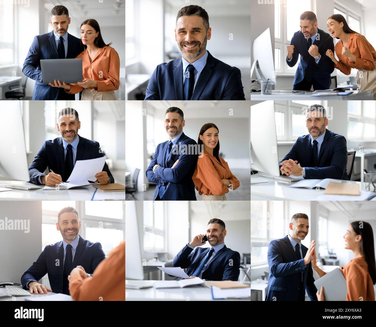 Professional Team Engagement in Modern Office Environment During ...