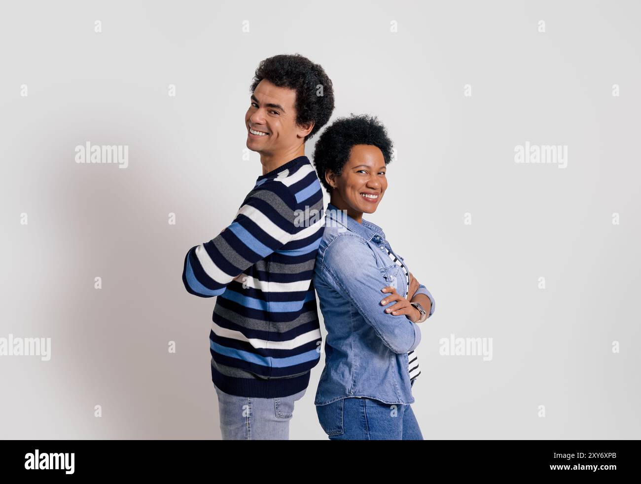 Woman arms crossed back partner hi-res stock photography and images - Alamy