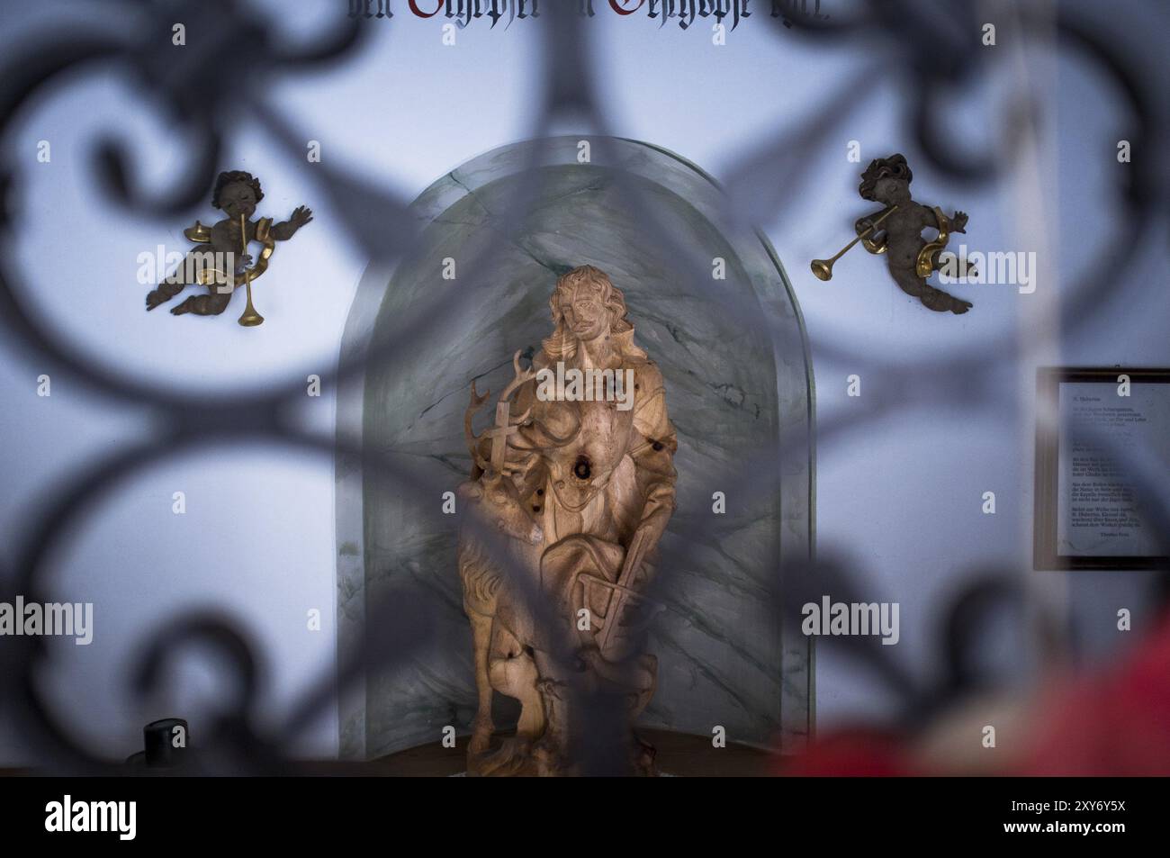 Statue of St Hubert Stock Photo - Alamy