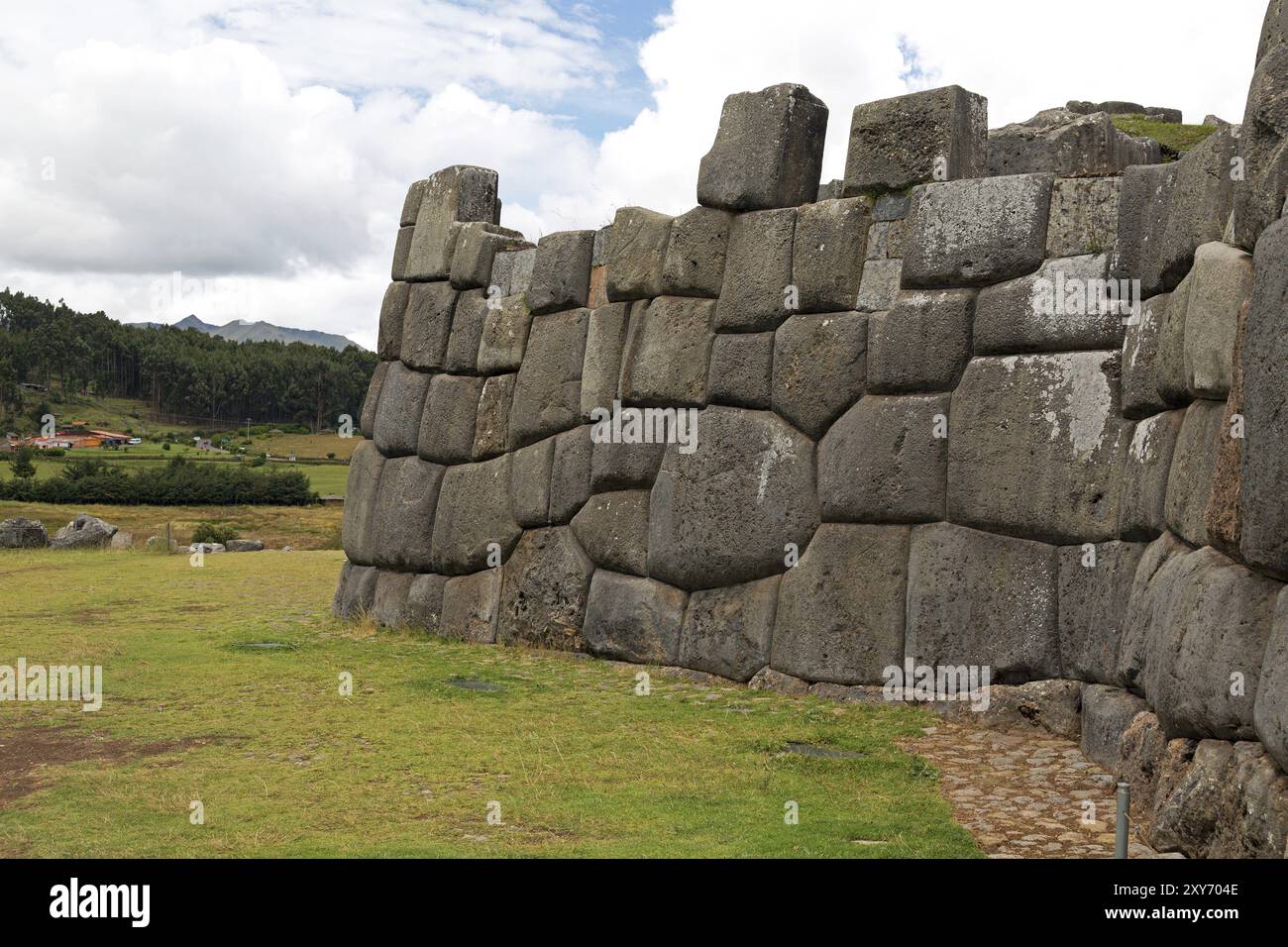 Seamless Inca wall in the Inca fortress Sacsayhuaman in Cusco Peru ...